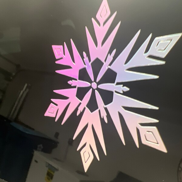 Holographic Disney Frozen Snowflake Vinyl Decal, Car Decal, Window ...