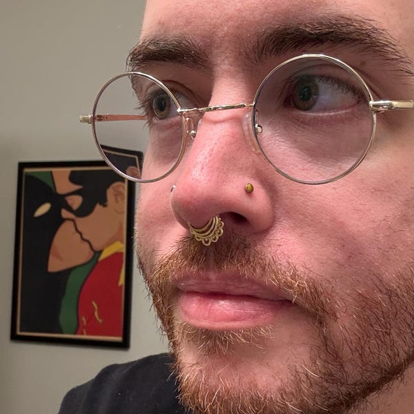 V Shape Septum Ring, Triple Stacked Septum Ring, Septum Ring Hoop ...