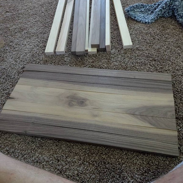 40 WALNUT 1/2 X 1/2 X 16 Wood Boards. Kiln Dry, Sanded Smooth, No Knots ...
