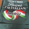 Custom Italian Apron, Italian Restaurant Apron,recipe Apron ...