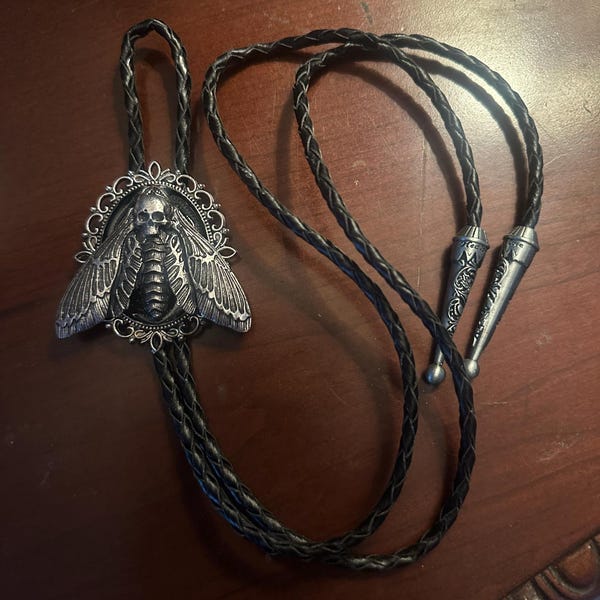 Engraved Tree Bolo Tie - Pine Forest Moon Gifts for Him - Bola Leather ...