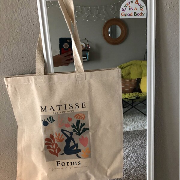 Henri Matisse Cut Out Form Tote Bag, Cotton Tote Bag, Organic Cotton ...