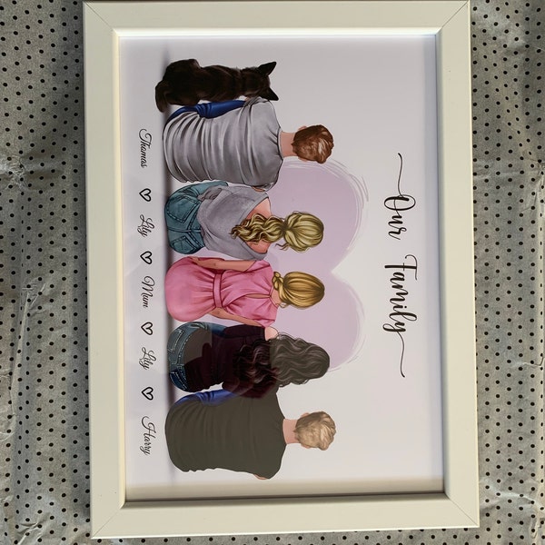 Personalised Family Print, Custom Family Gift, New Home Gift, Mother ...