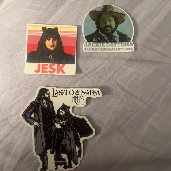 What We Do in the Shadows Vinyl Sticker: Laszlo & Nadja Bats (3x3 In ...