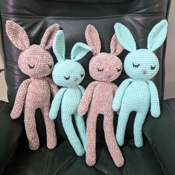 Crochet Bunny Pattern. Classic Long Legged Bunny Toy. Amigurumi Rabbit ...