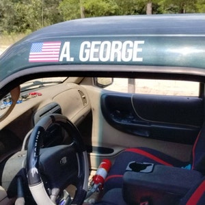 Rally Driver Decal Customizable Name and Flag - Etsy