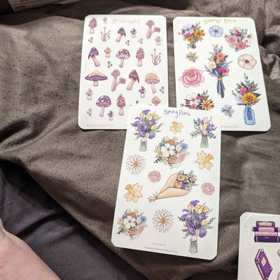 Light Academia Study Themed Matte Bullet Journal Sticker Sheet Journal ...