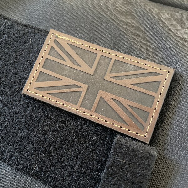 Leather Union Jack Flag Patch - Etsy