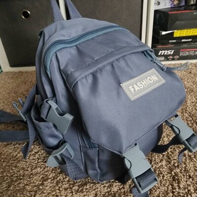 Japanese Vintage Simple Solid Color Canvas Backpack,casual Backpack ...