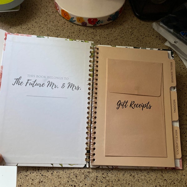 Bridal Gift Tracker | Gift Log Book | Bridal Shower | Wedding Day Gift ...