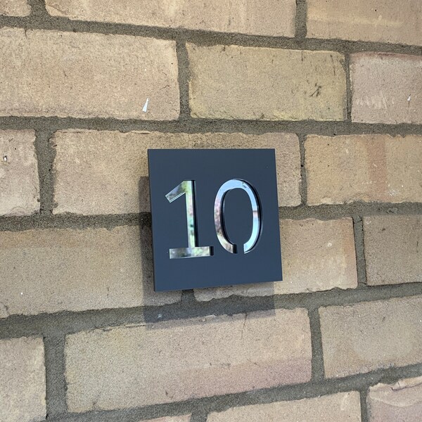Contemporary Floating House Number - Etsy UK
