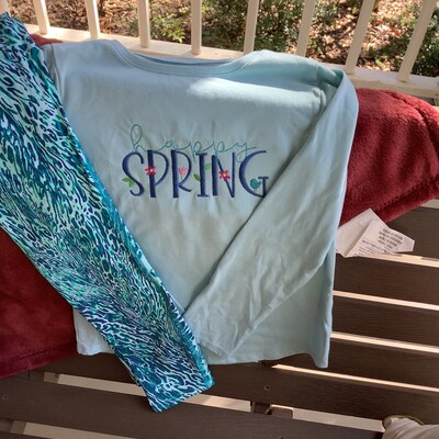 Happy Spring Machine Embroidery Design 4x4 5x7 6x10 8x8 Sizes Included ...