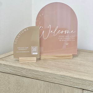 Custom Half Arch Text Acrylic Sign Small Acrylic Business Signs Signage ...