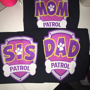 Sis Patrol Logo Svg Dad Mom Patrol Logo Svg Family Patrol Svg | Etsy