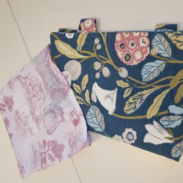 Woodland Bunny Book Sleeve – Forest Print Book Cover With Zipper and ...