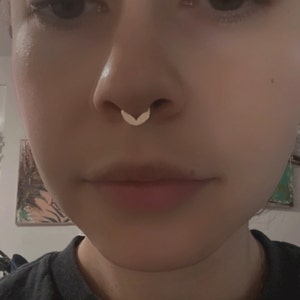 Moon Septum Ring Nose Ring Silver Septum Ring Crescent - Etsy