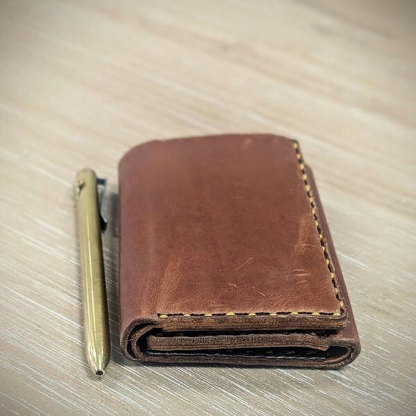 Trifold Horizontal Wallet Multi Cards Clever PDF, Leather Pattern ...