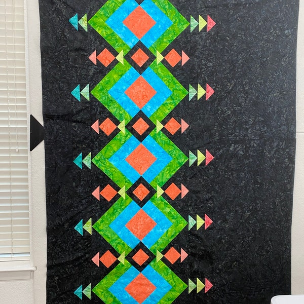 River Pond #102, Easy Quilt Pattern, Quilt Pattern PDF, Geometric Quilt ...