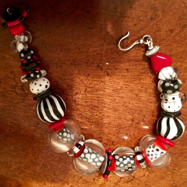 Guardian Angel With Rabbit and Hat Fairy Charm Necklace. Lampwork Glass ...