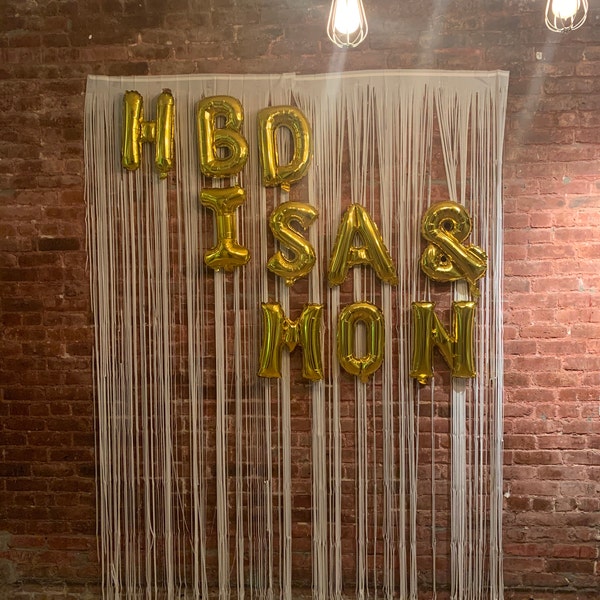 Gold Letter Balloons - 16 Inch Custom Phrase Banner | Decoration for ...