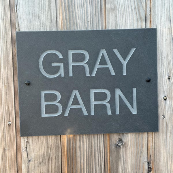 British Wildlife Natural Slate House Sign Name Number 30cm X 20cm ...