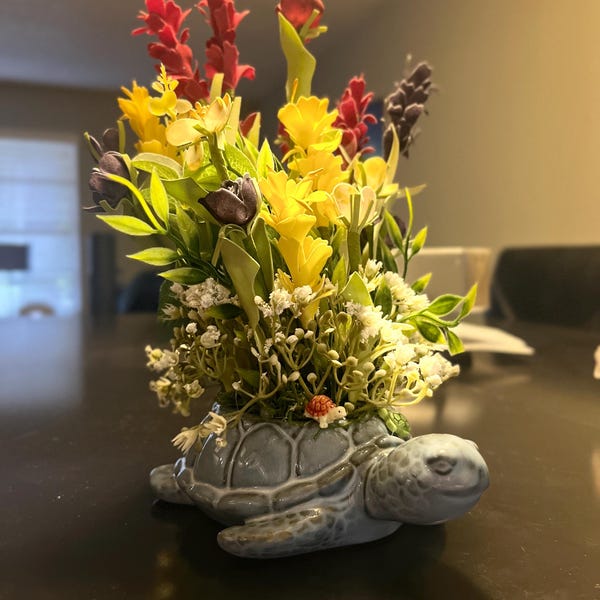 Floral Arrangement for Her in a Small White Bucket Cute Rabbits and ...