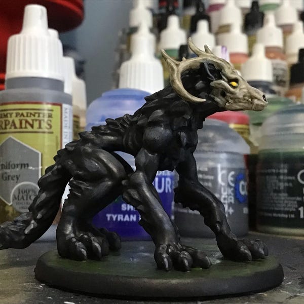 Demonic Stag 3D Printed Tabletop RPG Mini - Etsy