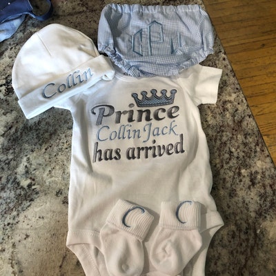 Newborn Baby Boy the Prince Has Arrived Coming Home Outfit With ...