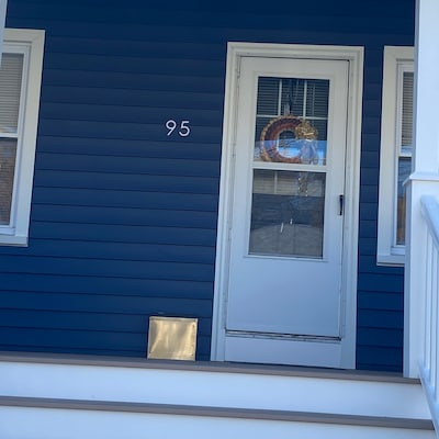 NO DRILLING REQUIRED 4.5 Vinyl Siding House Numbers and Letters Black ...