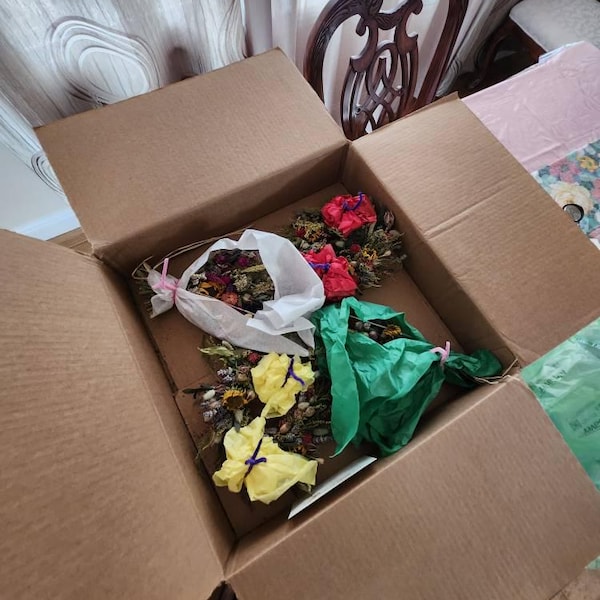 Biodegradable Wreath, Organically Grown Dried Flowers, Eco Friendly ...