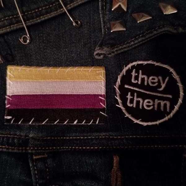 They Them Pronoun Patches, Pronoun Badges, Personal Pronouns, Gift for ...