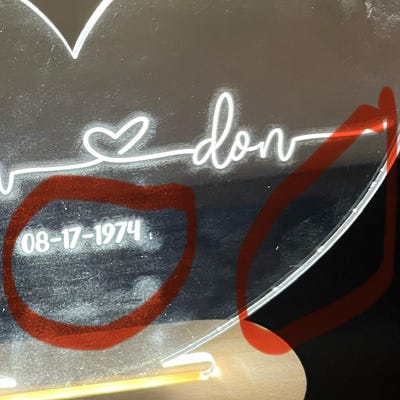 Custom Heart Led Light Personalized Valentines Gift Light up Sign Logo ...