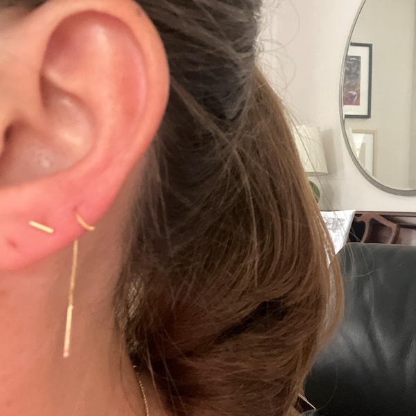 Double Piercing Earring Two Hole Earrings Double Ear Piercing Multiple ...