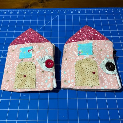 Dollhouse Sewing Pattern & Tutorial DIY Soft Textile Small Dollhouse ...