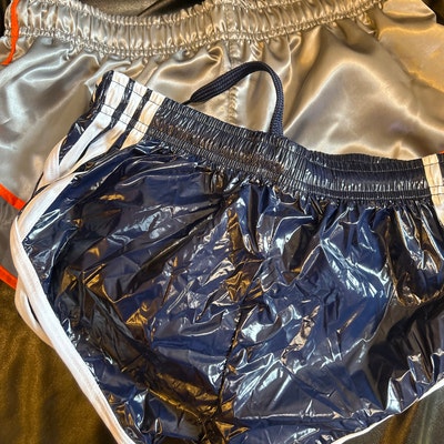 Runway to Retro: Sporty Sprint-inspired Silver Nylon Satin High Cut ...