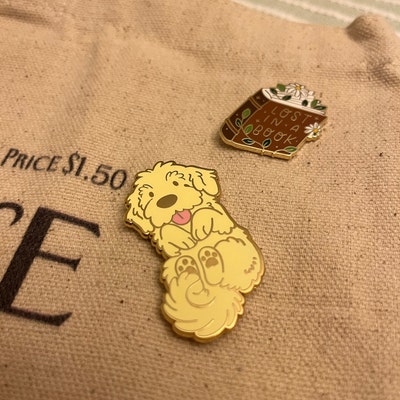 Enamel Pin: Bone Thief Hard Enamel Pin Spooky Pup Skeleton Dog ...