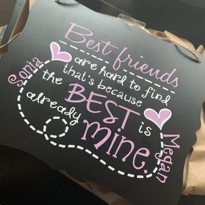 Personalized Best Friend Sign, BFF Gift, Bestfriend Gift, Best Friends ...