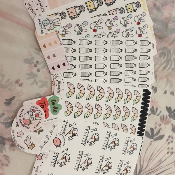 32 Weekly Mood Tracker Planner Stickers Cute Kawaii SSC1033 - Etsy