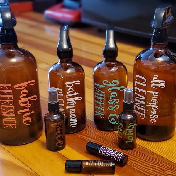 Custom Spray Bottle Labels, 2 Oz, 4 Oz, 8 Oz Spray Bottle Labels ...