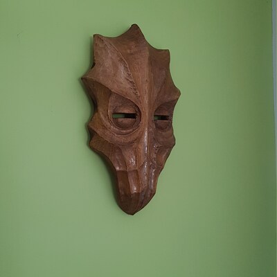 Ahzidal Mask Hand Carved in Wood - Etsy