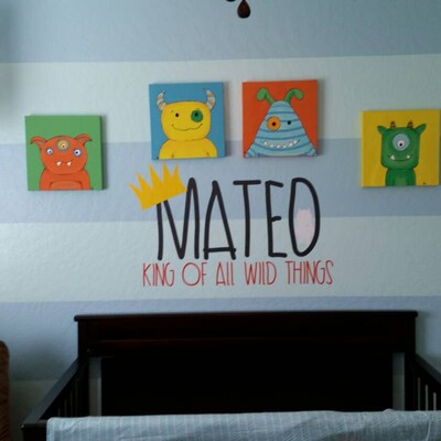 Where the Wild Things Are Inspired Decal, Custom Name Decal, Wild ...