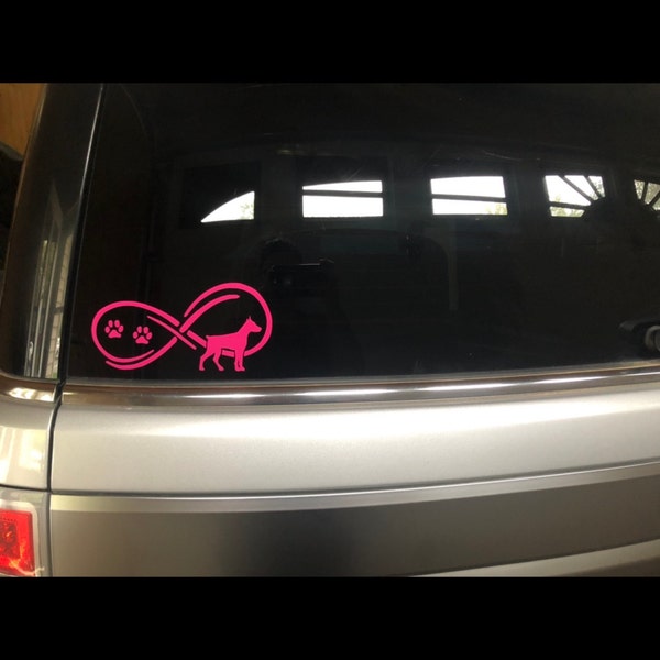 Doberman Pinscher Infinity Dog Decal Min Pin Sticker for Car Truck SUV ...