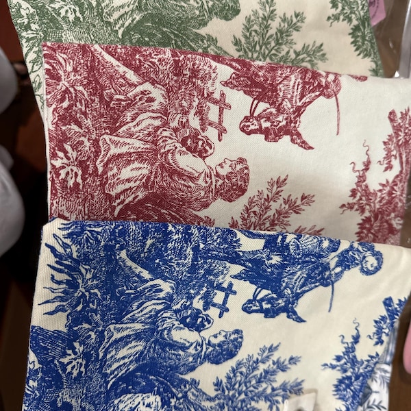 Toile De Jouy Fabric,book Sleeve, Book Bag, Book Protector, Bookish ...