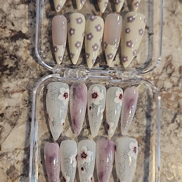 Miffy Black French and Bunny Press on Nails / Kawaii Nails / Reusable ...