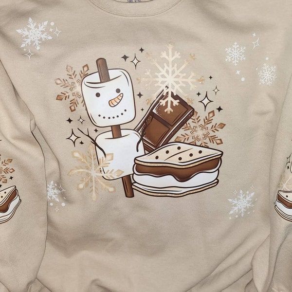 Snowman Smore Christmas DTF Transfers Ready for Press, Merry Christmas ...