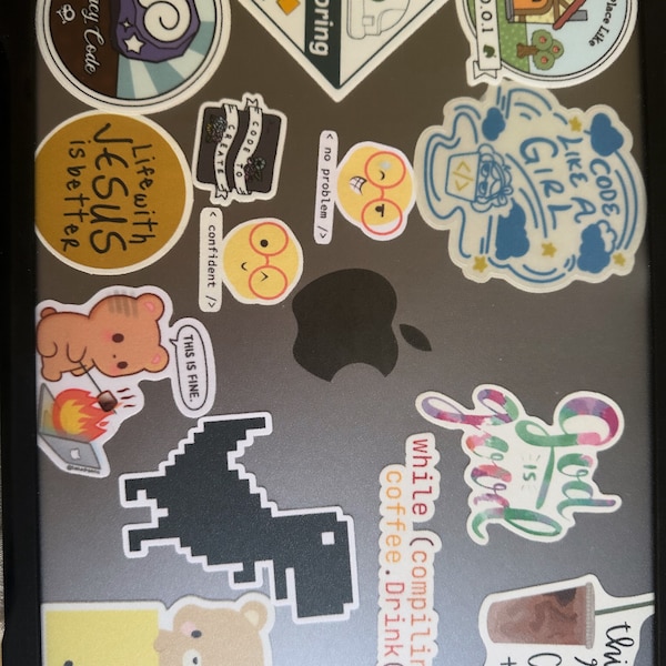 This is Fine Bear Programmer Humor Vinyl Sticker, Software Developer ...