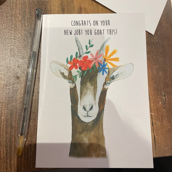 New Job Card, Congratulations on Your New Job Card, Goat Card, Sorry ...
