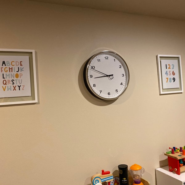 Rainbow Alphabet & Numbers Poster Set: Earth Tone Nursery Decor ...