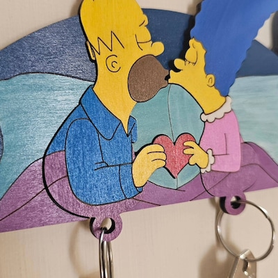 Digital Cutting File the Simpsons Wall Keychain: Homer and Marge - Etsy