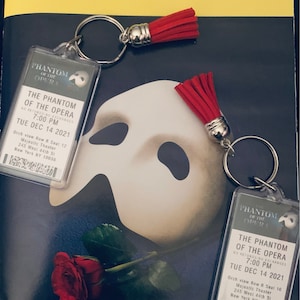 The Phantom of the Opera Broadway Musical Ticket Keychain - Etsy